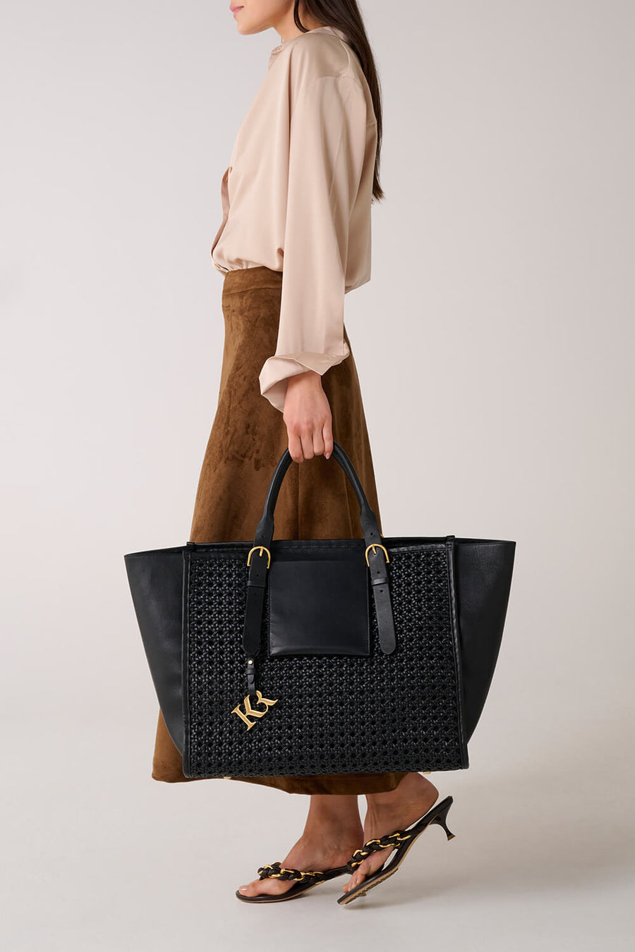 Sustainable Rattan Leather Weave Work And Travel Bag – K I N N O N